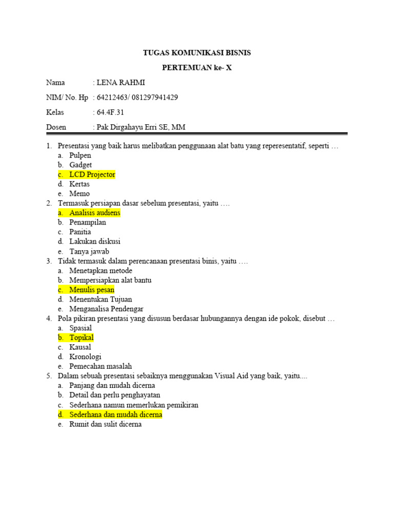 Tips Presentasi Bisnis | PDF