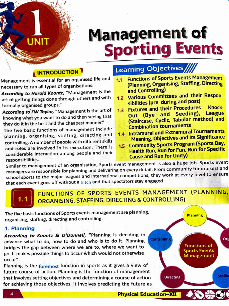 Chapter 1 (Management of Sporting Events) | PDF