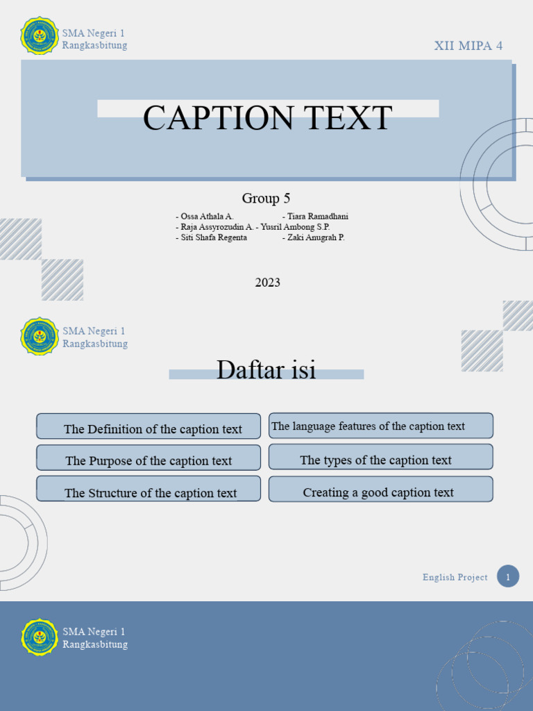 For English Presentation | PDF