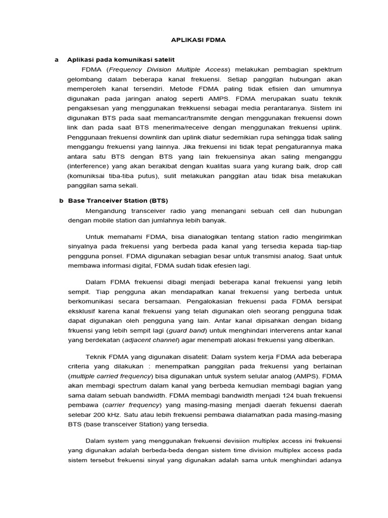 Aplikasi Fdma | PDF