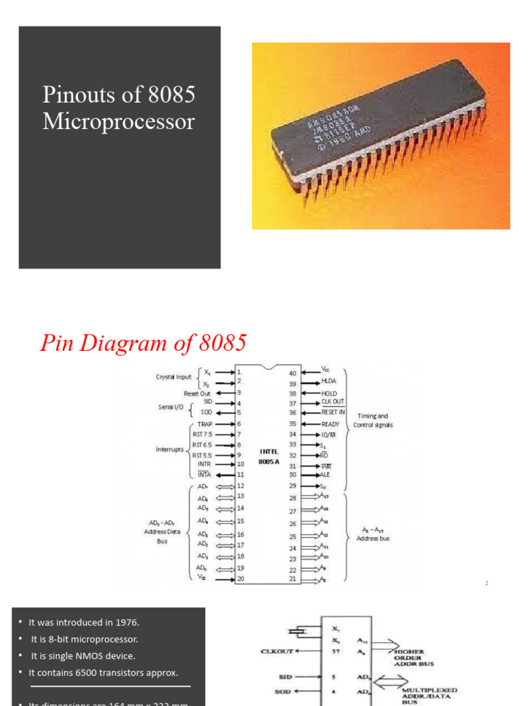 8085 Pinouts and AM | Download Free PDF | Input/Output | Central Processing Unit