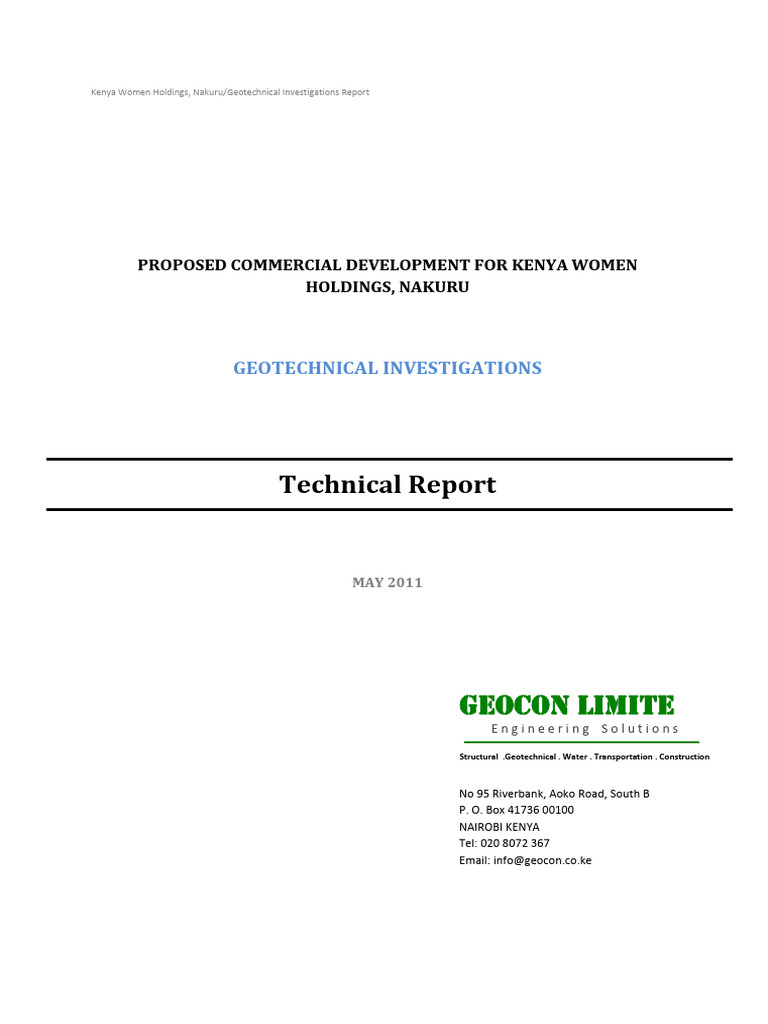 Geotechnical Report | PDF