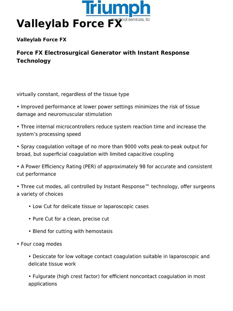 Valleylab Force FX | PDF
