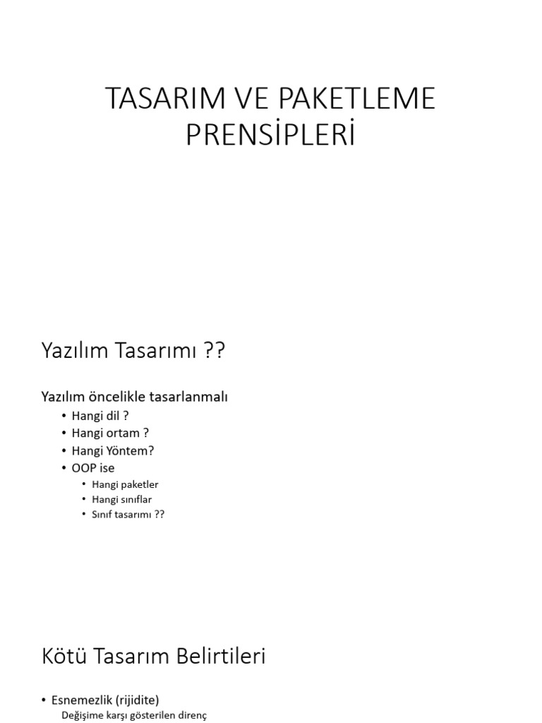 Tasarim Prensipleri | PDF