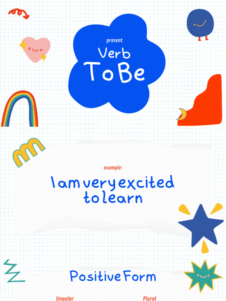 Colorful Fun Illustrative Verb To Be Grammar Presentation EFL Resource ...