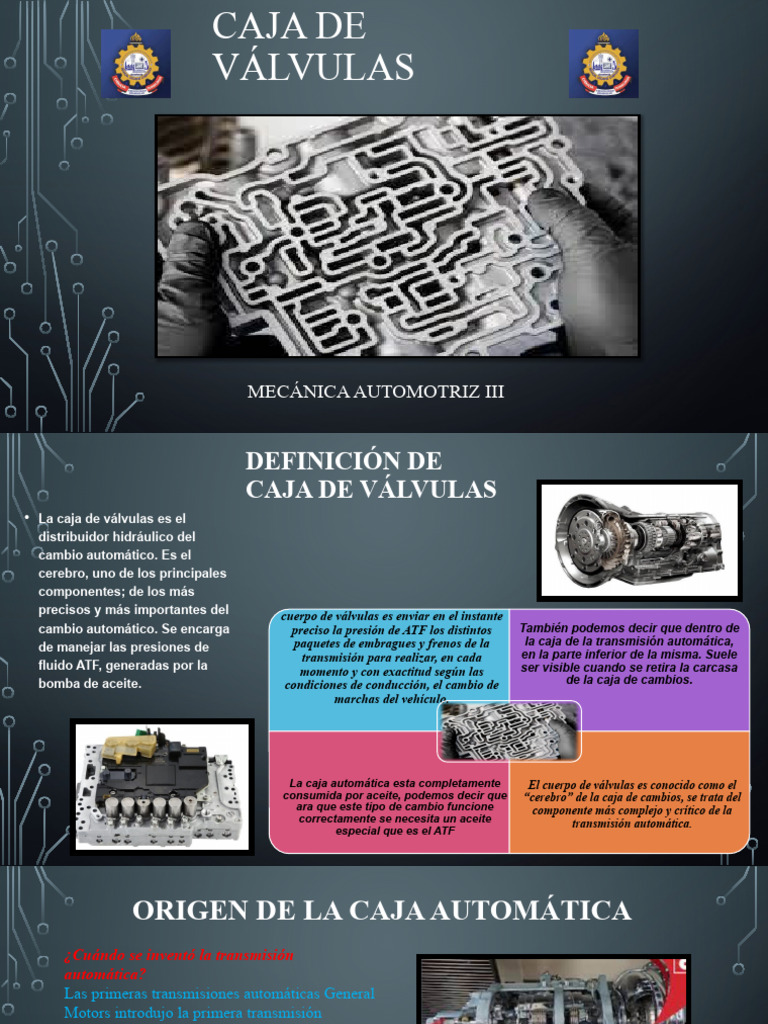 Caja de Válvulas | PDF | Transmisión automática | Tecnologías automotrices