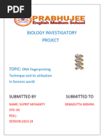 Dna Fingerprinting Investigatory Project 2024-25 Class-12 | PDF | Gel ...