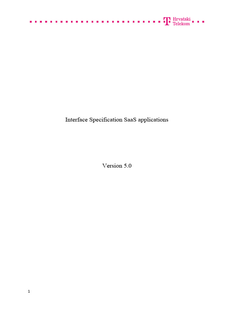 Interface Specification For SaaS Applications - HT D D v5.0 | PDF ... Interface Specification For SaaS Applications - HT D D v5.0 | PDF ...