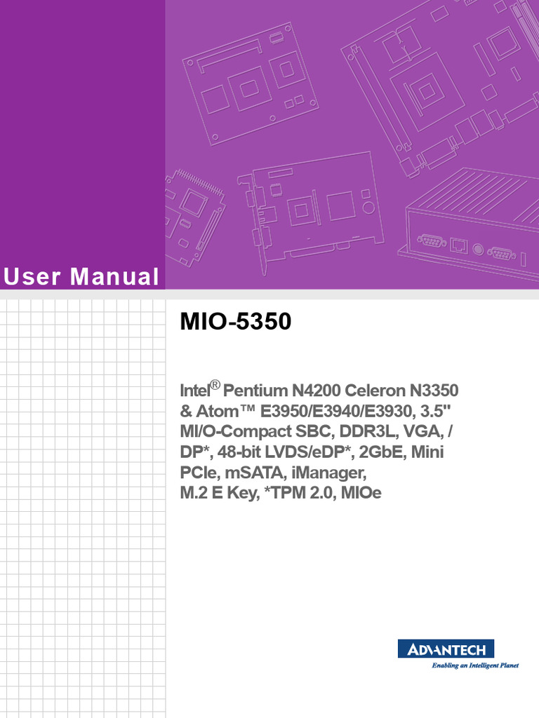 MIO-5350 User Manual Ed.1-FINAL 1120 | PDF