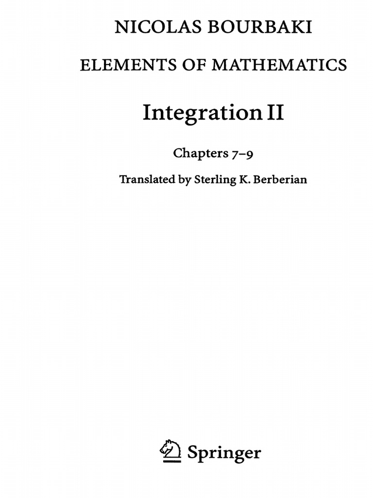 Bourbaki2004 - Integration II | PDF | Function (Mathematics) | Group (Mathematics)