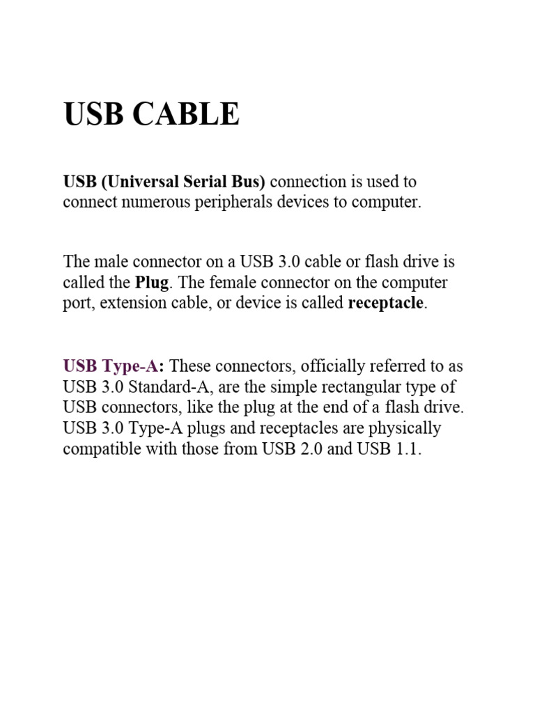 Usb Cable | PDF