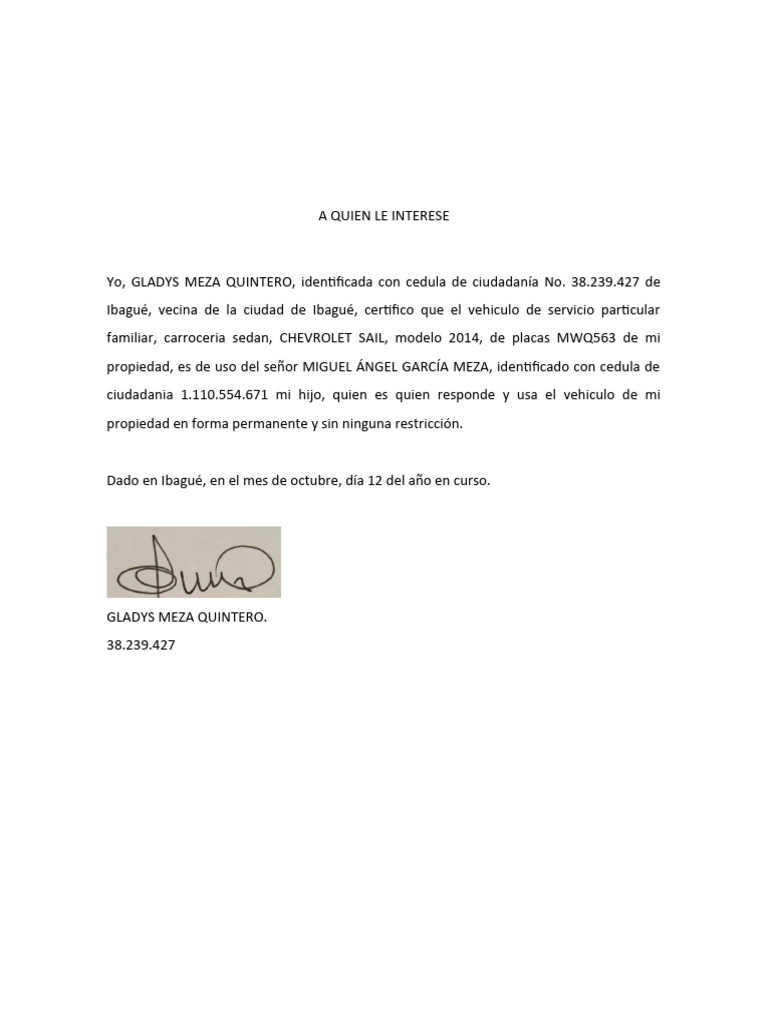 A Quien Le Interese | PDF