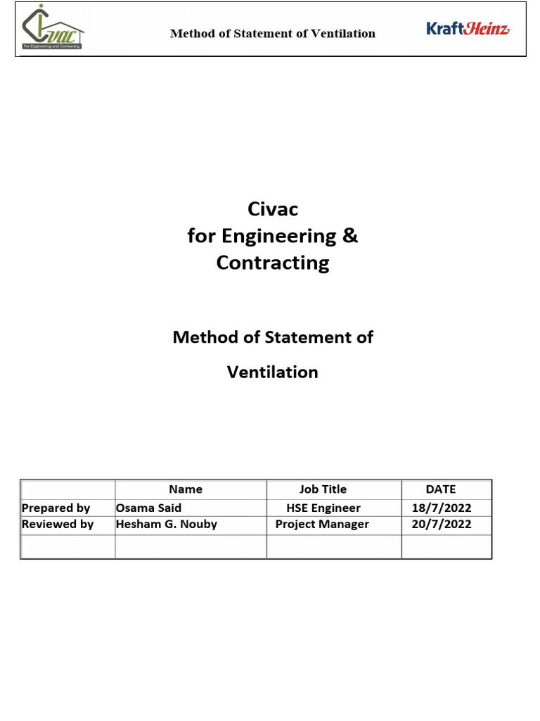 4-MOS of Ventilation | PDF | Occupational Safety And Health | Safety