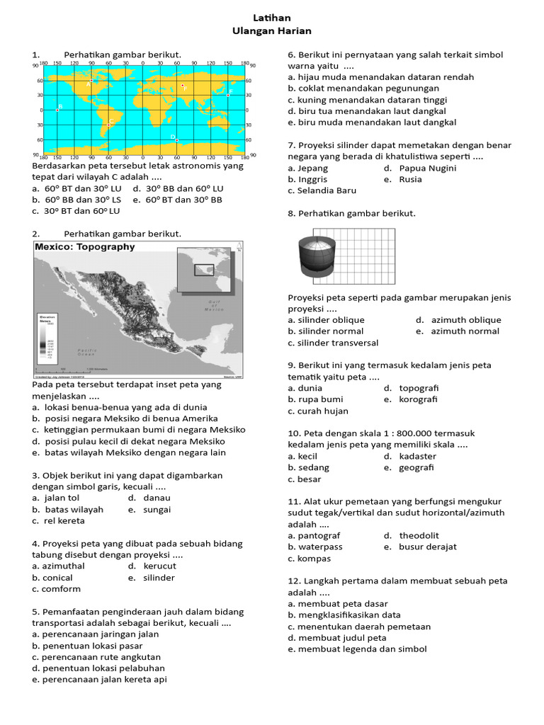 Latihan UH Peta-1 | PDF