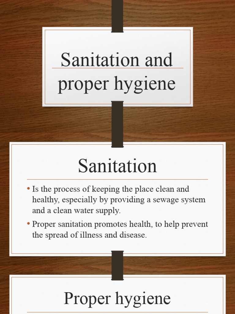 Sanitation and Proper Hygiene Grade 12 | PDF | Wellness