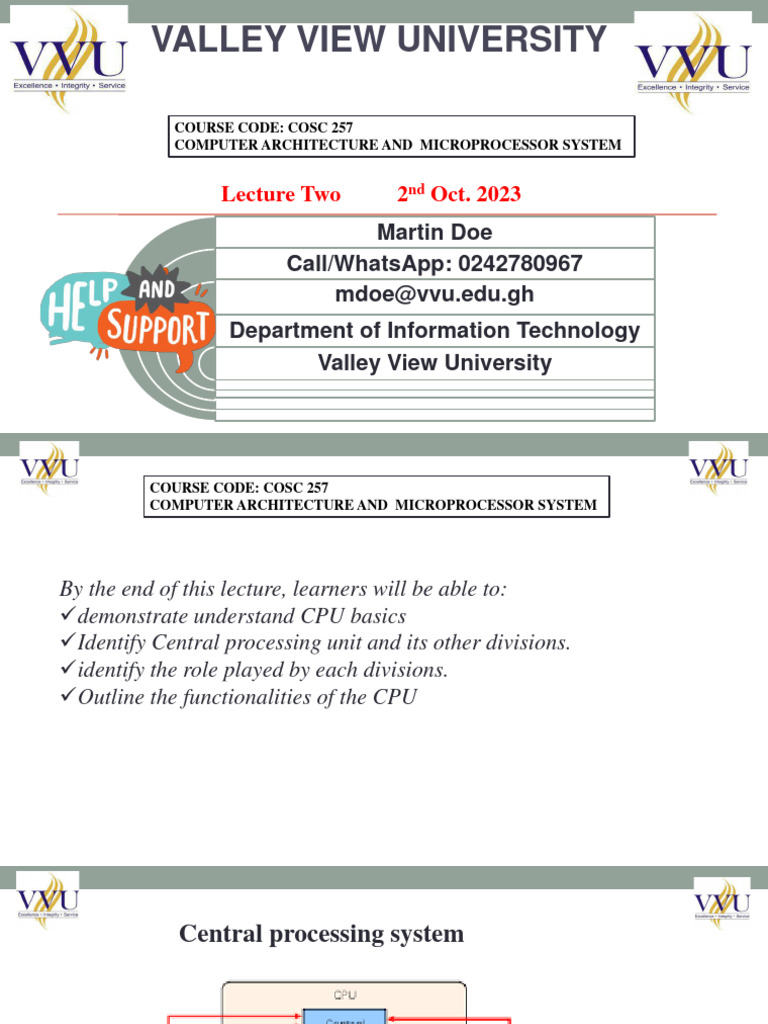 Computer - Archito - Lecture 2 | PDF | Central Processing Unit | Input/Output