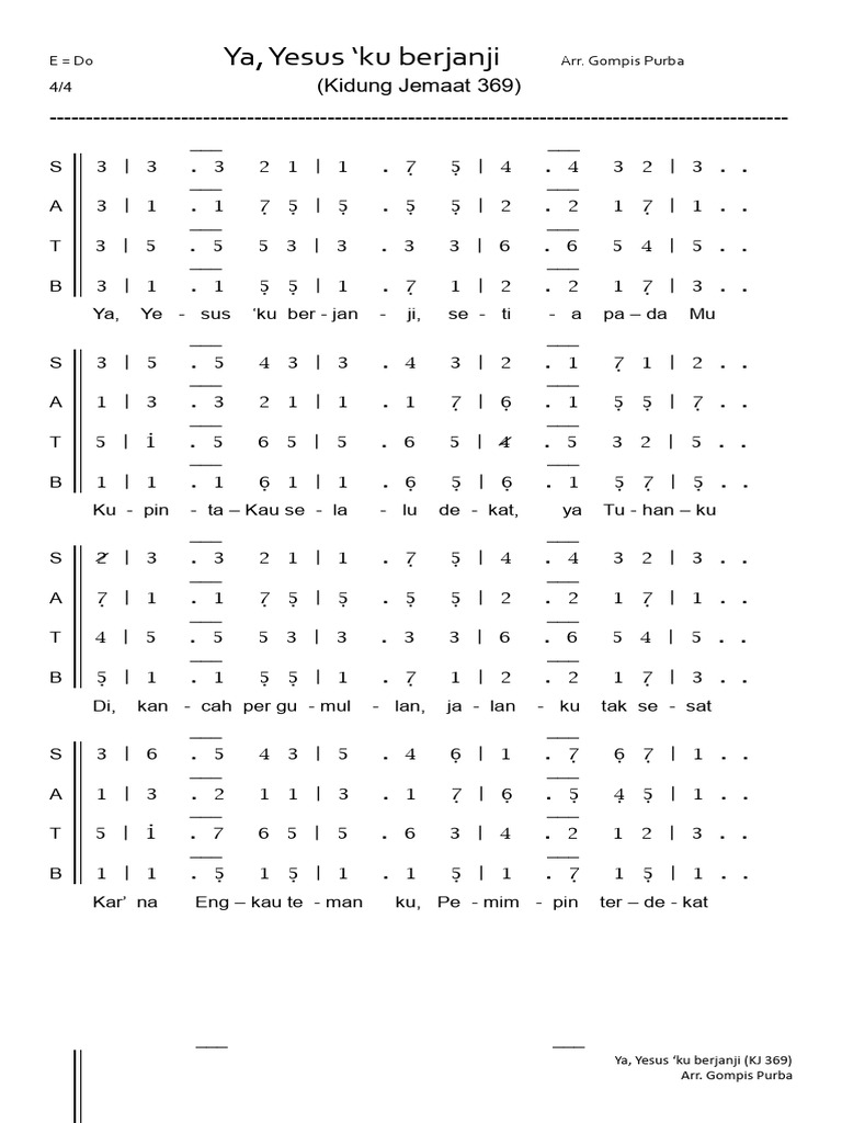 KJ 369 - Ya, Yesus 'Ku Berjanji | PDF