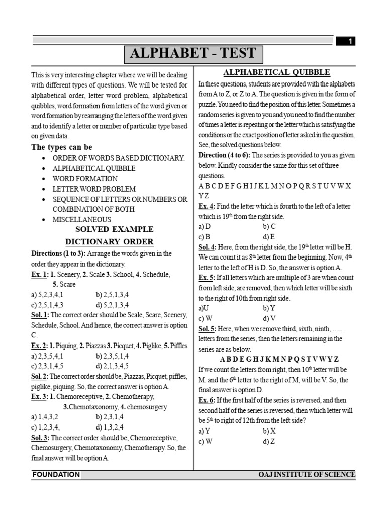 Alphabet Test | PDF | Consonant | Alphabet