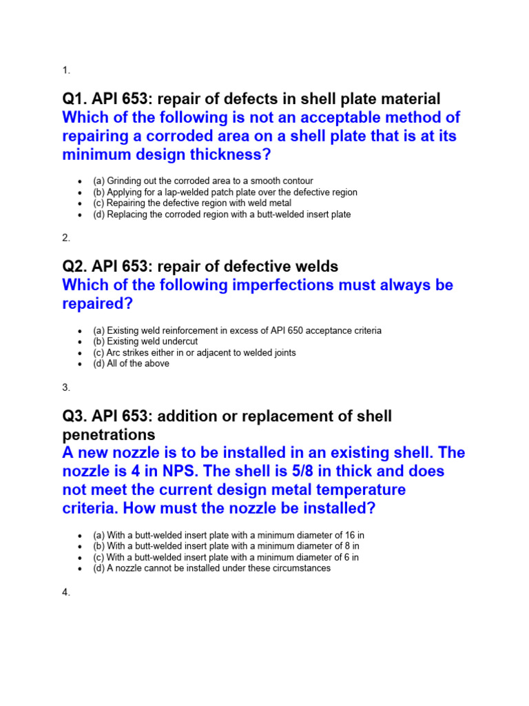 API 653 CH 9 | PDF