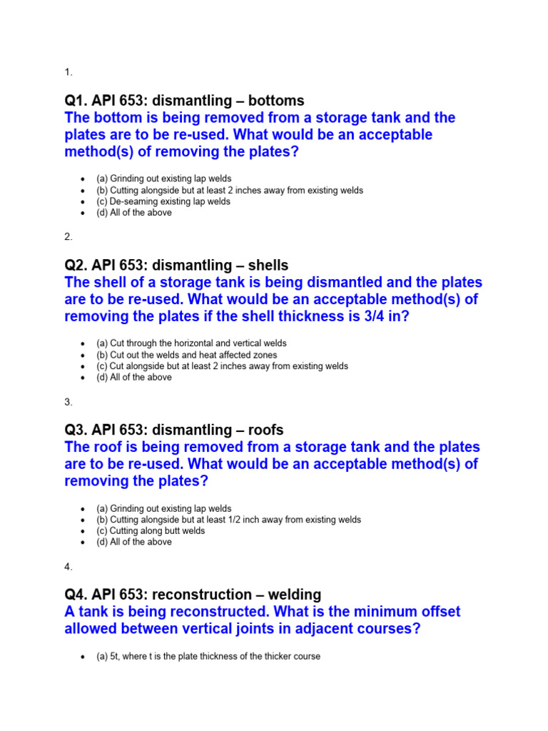 API 653 CH 10 | PDF | Welding | Construction