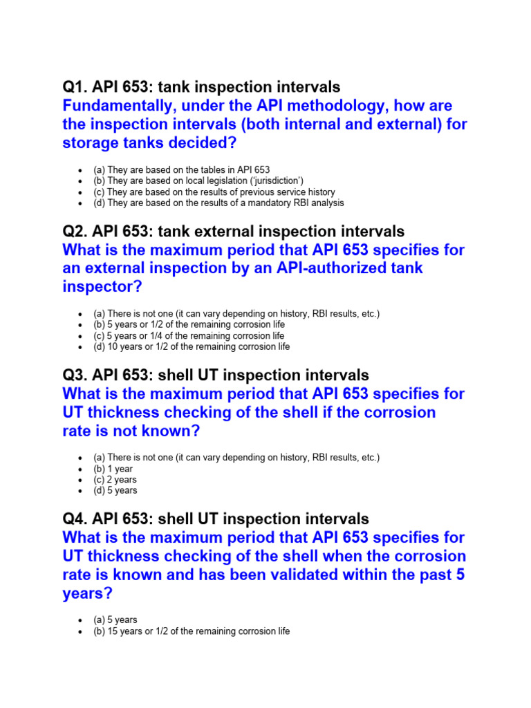 API 653 CH 6 | PDF