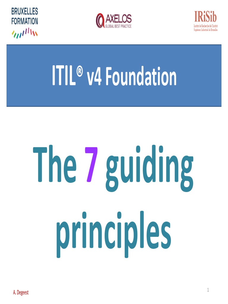 Itil1 Guidingprinciples Pdf Performance Indicator Automation