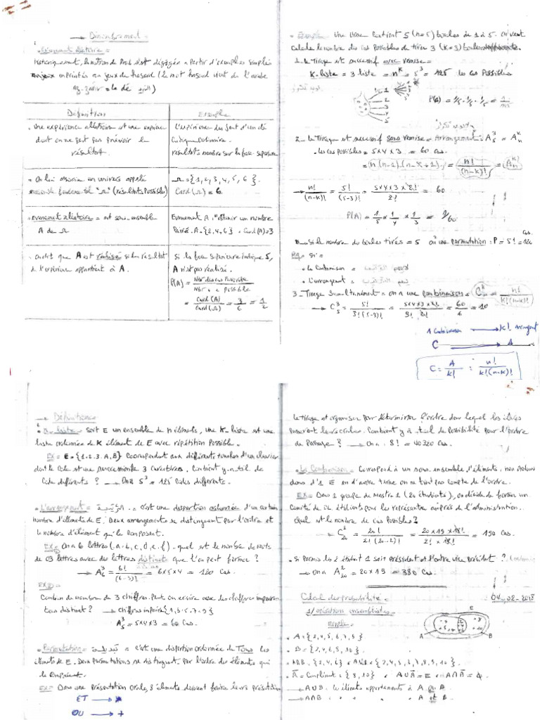 Baadeche ProbabilitesStatistiques | PDF
