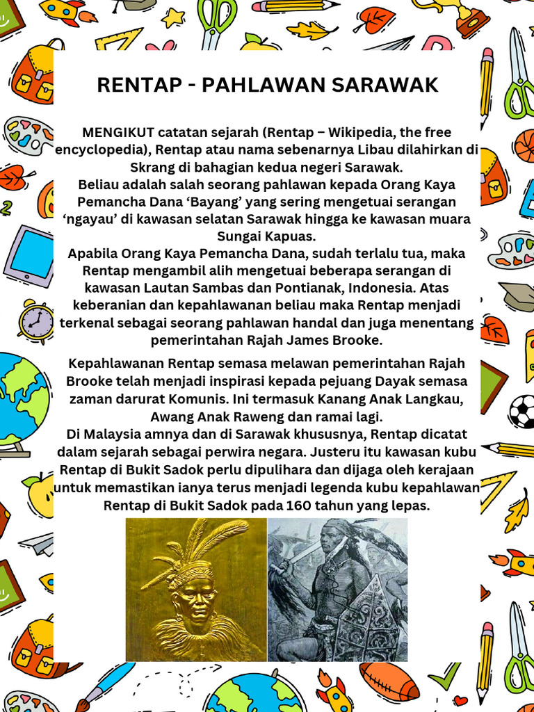 Rentap Pahlawan Sarawak | PDF