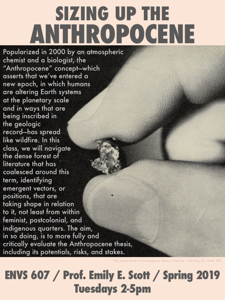 Sizing Up The Anthropocene Univ of Orego | PDF | Anthropocene