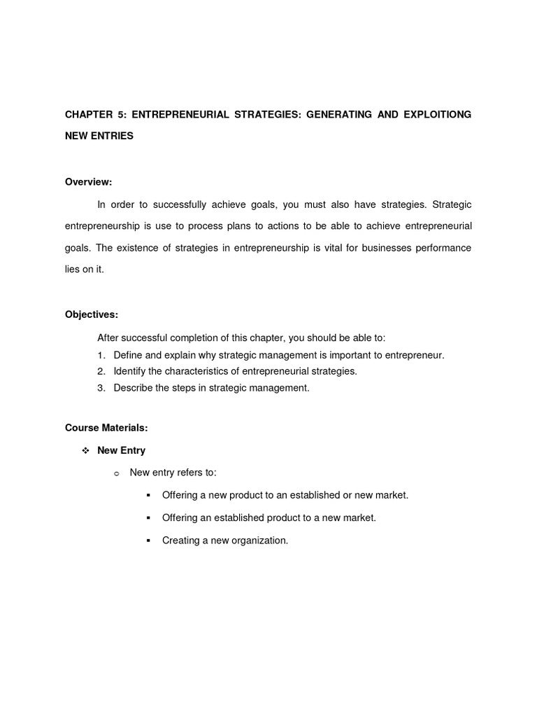 CHAPTER 5 - Generating and Exploiting New Entries | PDF | Business