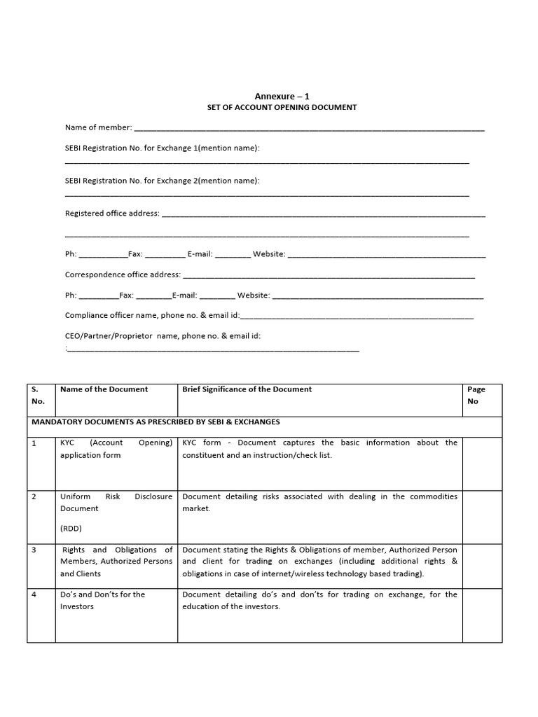Know Your Client (Kyc) Application Form | PDF | Identity Document ...