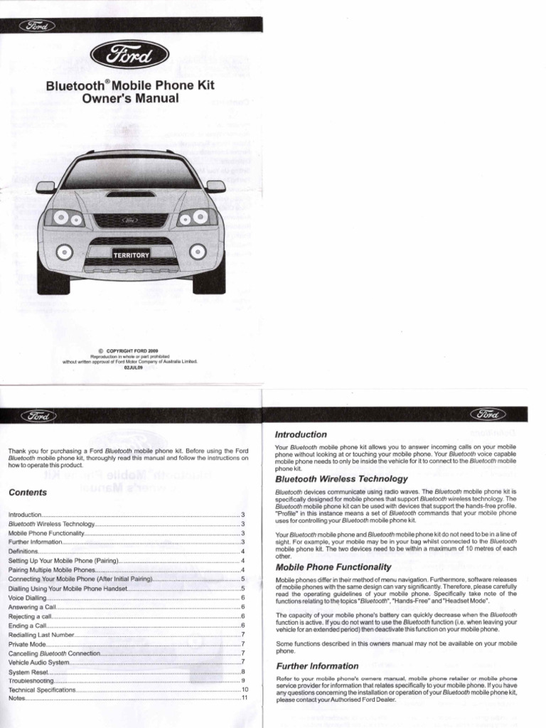 Bluetooth Owners Manual | PDF