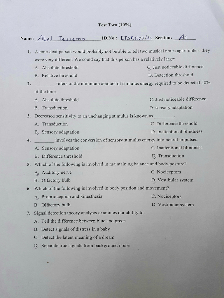 Psychology Mid-Term Exam 2 (Chapter 2) | PDF