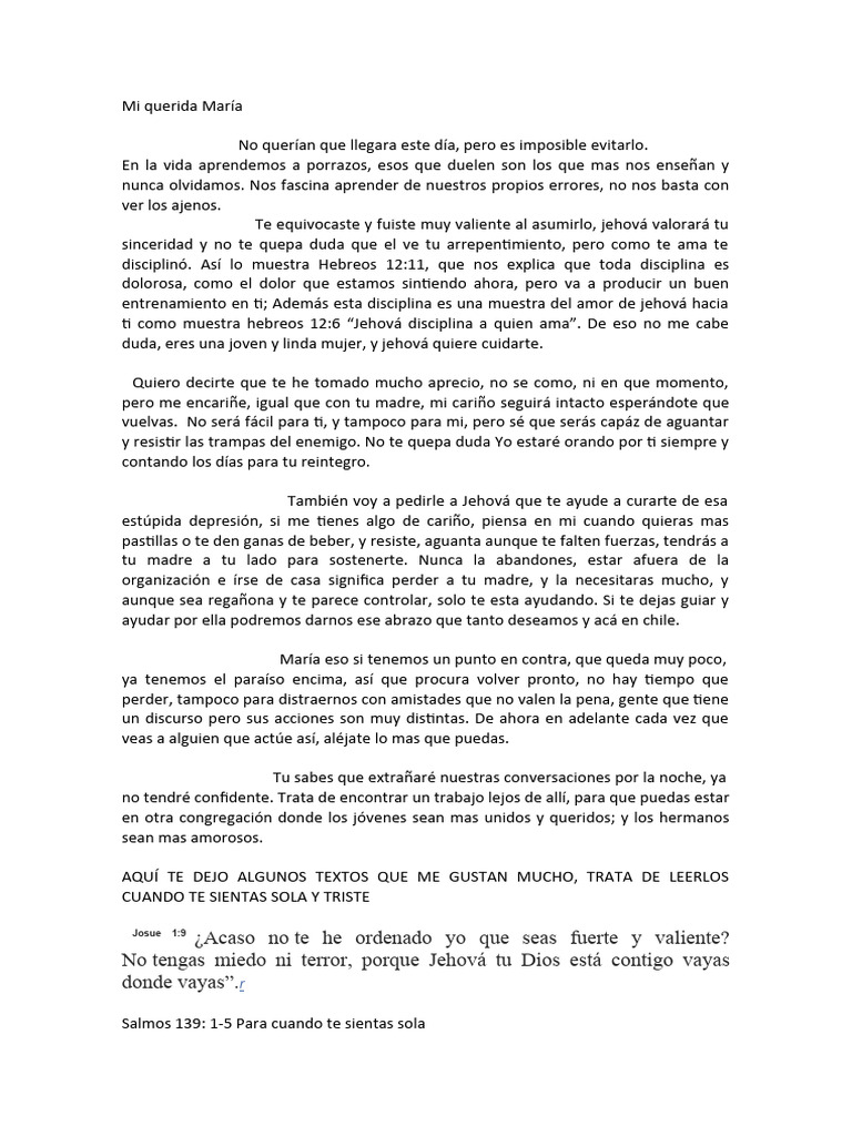 Carta A Maria | PDF | Religión y espiritualidad