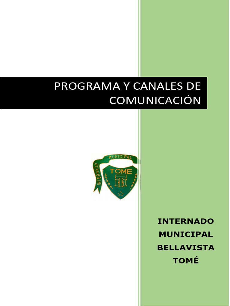 Programa y Canales de Comunicacion A La Comunidad | PDF