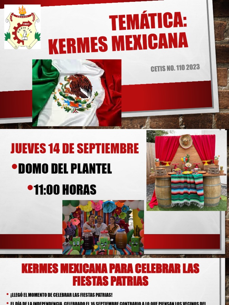 TEMATICA - Kermes 2023 Cetis 110 | PDF | México