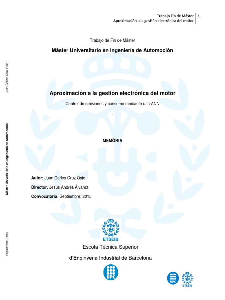 TFM-Aproximación A La Gestión Electrónica Del Motor | PDF | Combustión ...