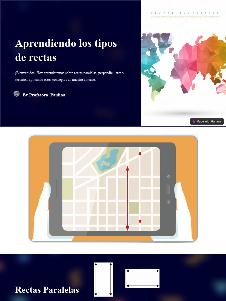 Aprendiendo Tipos de Rectas Quinto Basico 28-07 | PDF | Mapa | Perpendicular