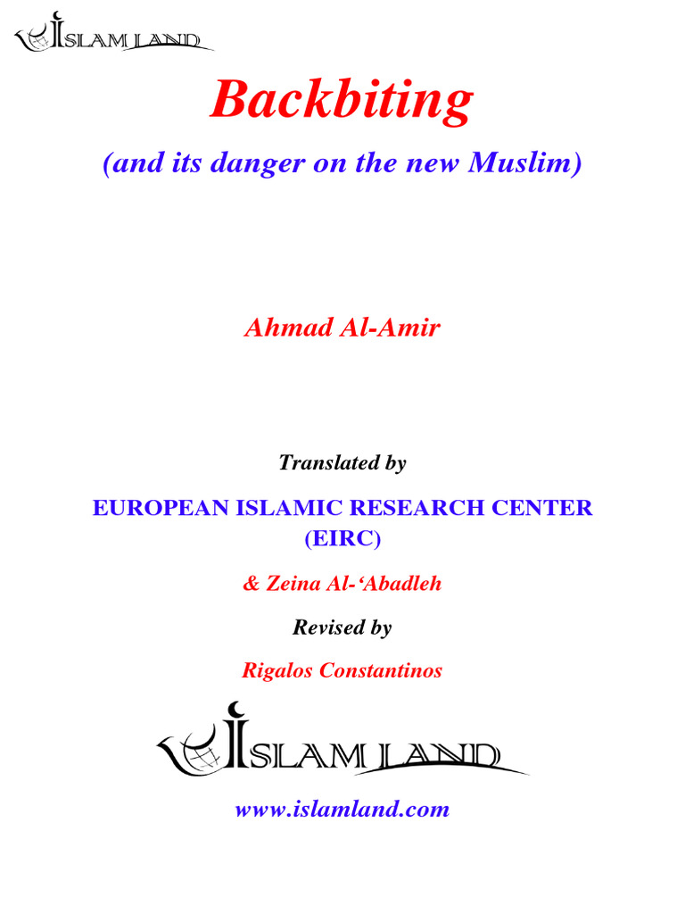 Backbiting Eng | PDF | Muhammad | God In Islam