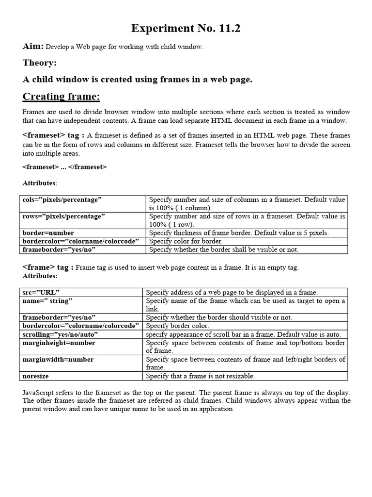 Exp11 2 | PDF | Html | World Wide Web