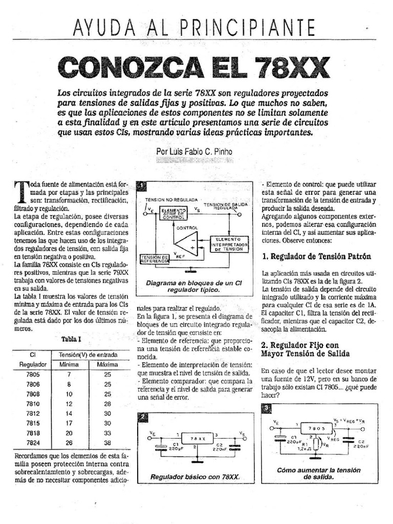 10-Regulador 78XX | PDF | Ingeniería Electrónica | Electromagnetismo