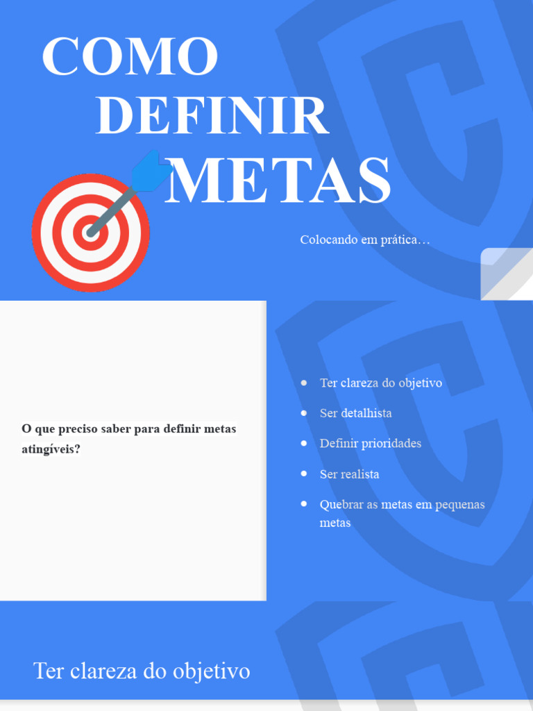 Como Definir Metas | PDF