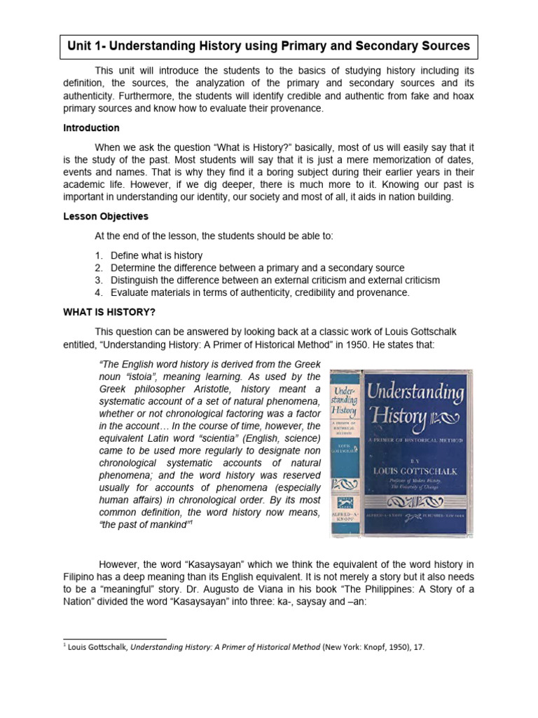 Lesson 1 | PDF | Primary Sources | Science