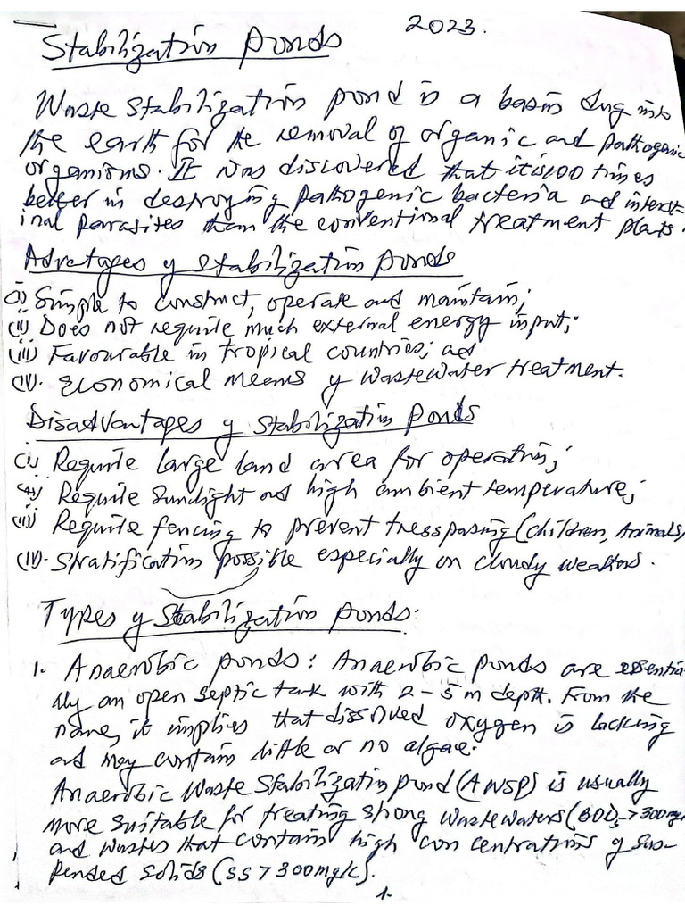 Stabilization Ponds | PDF