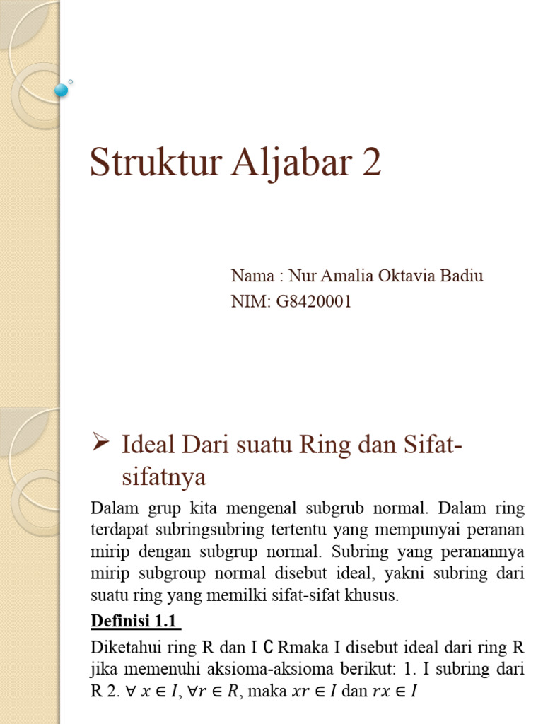 Struktur Aljabar 2 Amel | PDF