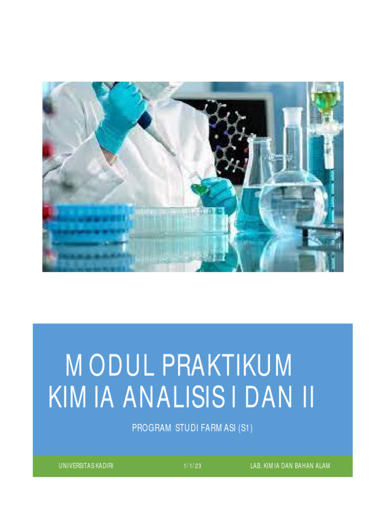 Buku Praktek Kimia Analisis I Dan Ii 2023 | PDF
