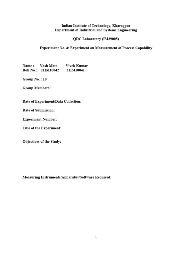Experiment No. 4, Report Template 2023 | PDF