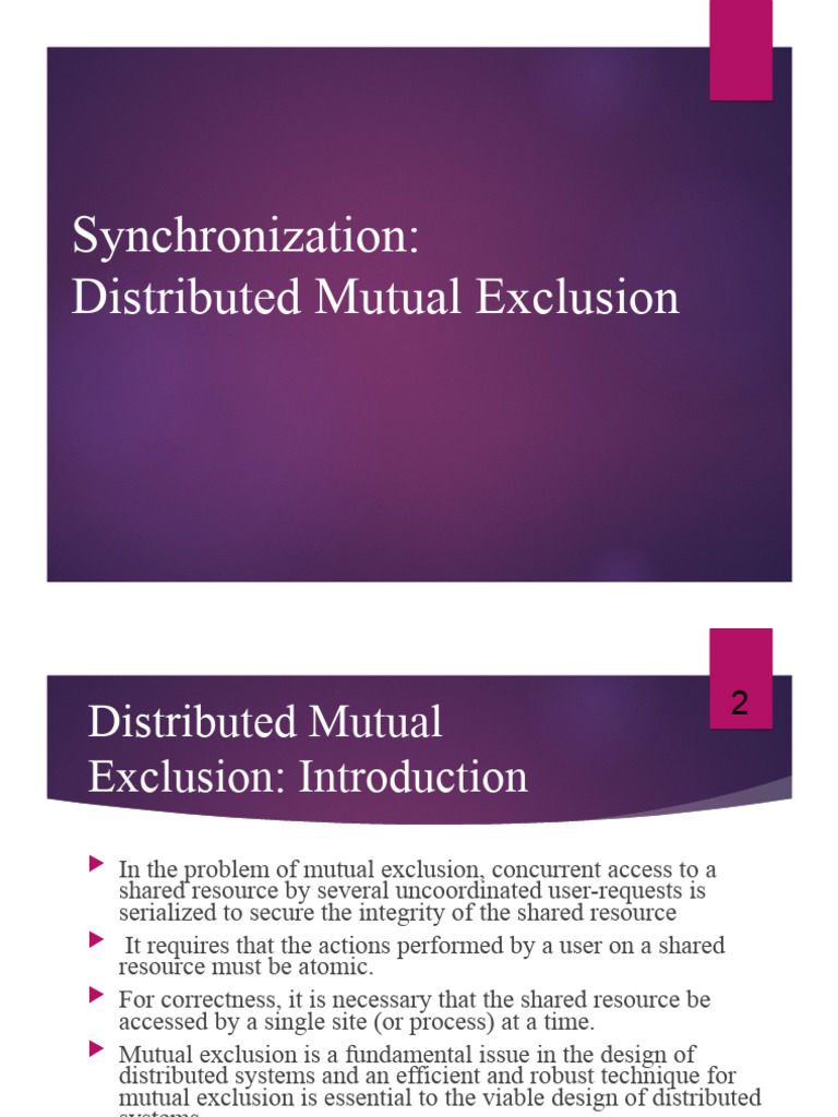 Distributed Mutual Exclusion | PDF | Distributed Computing | Computer ... Distributed Mutual Exclusion | PDF | Distributed Computing | Computer ...