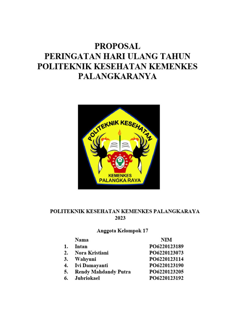 Proposal Peringatan HUT Polkes Kemenkes | PDF