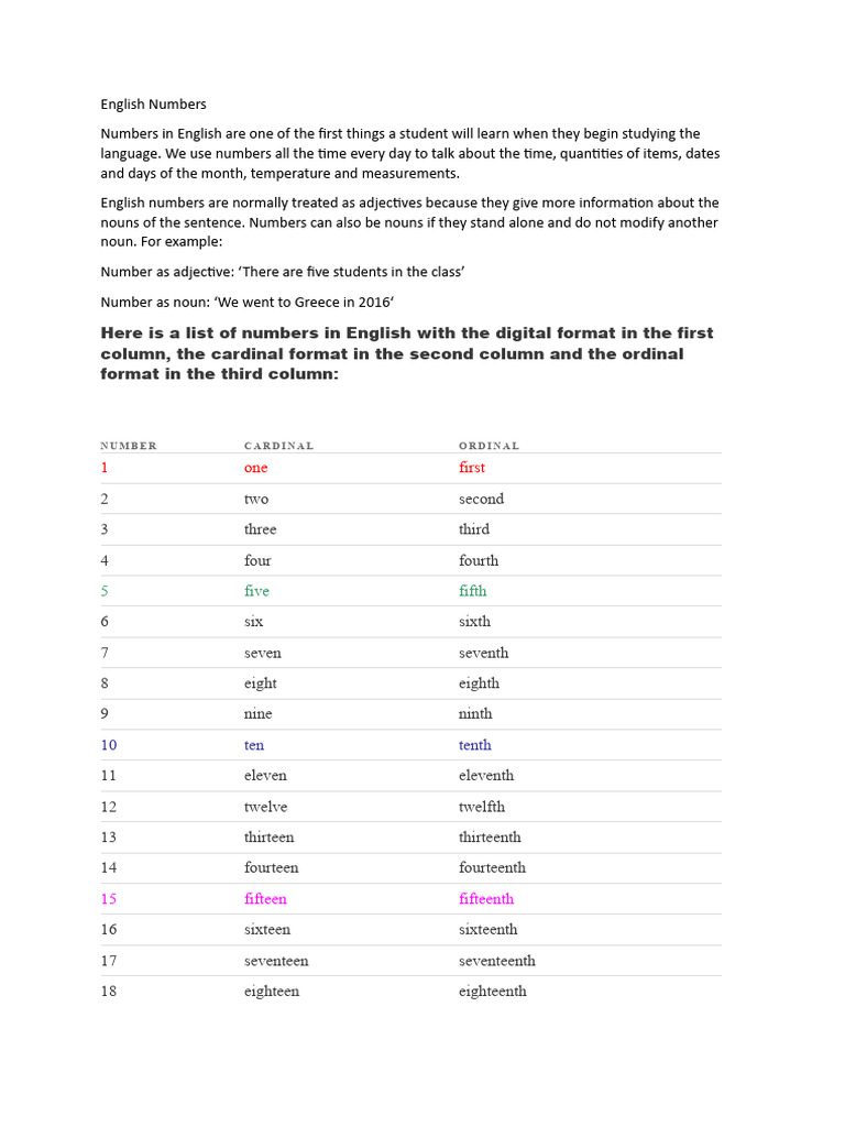 Numbers | PDF | Numbers | Mathematics
